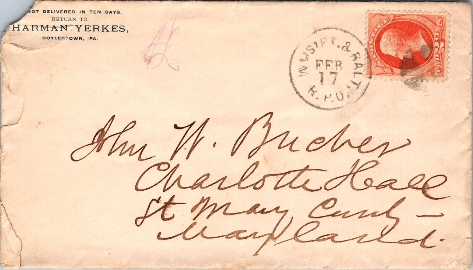 RPO Baltimore & ? 1918 - F69270 | United States, Stamp / HipStamp