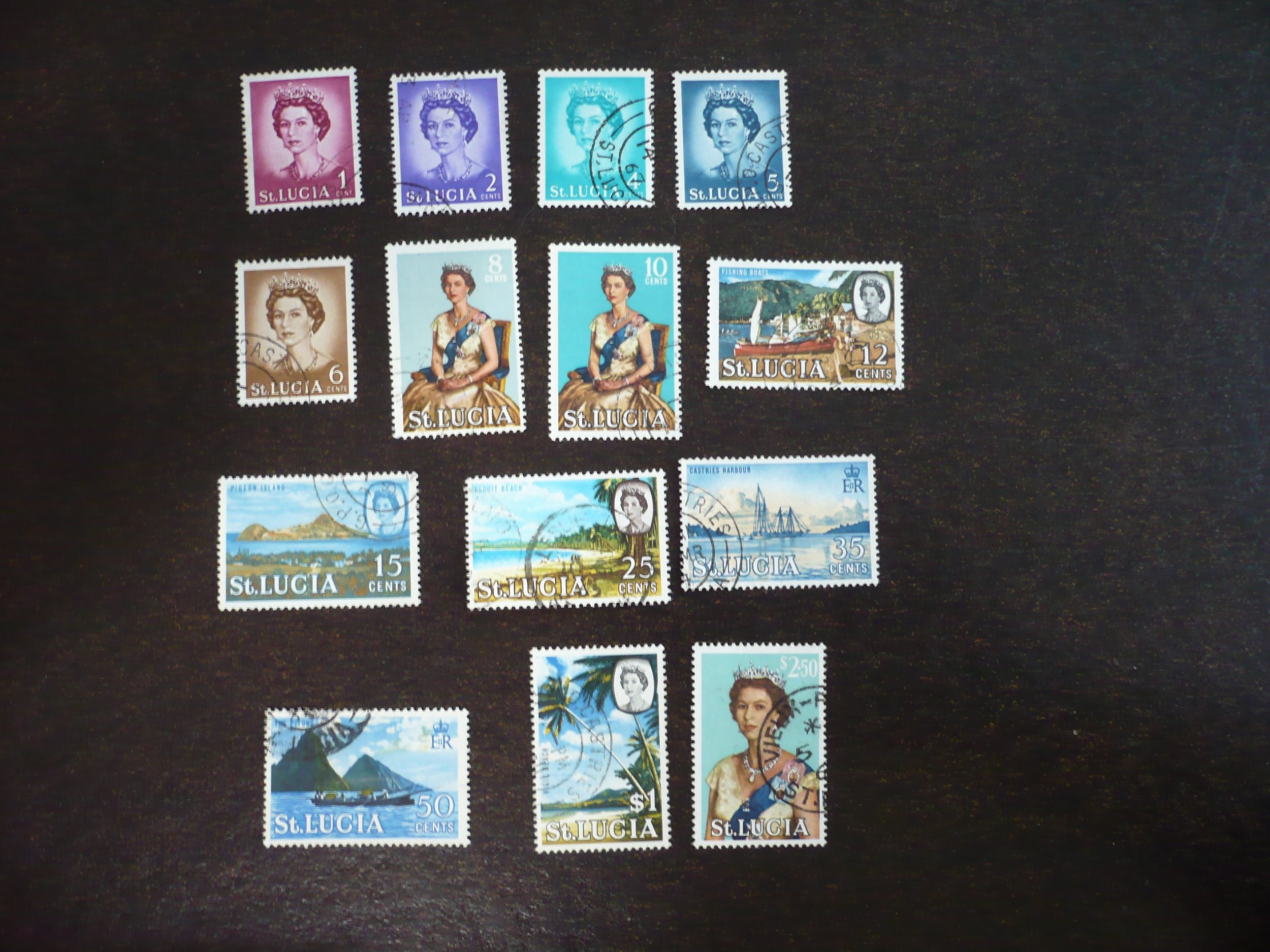Stamps - St. Lucia - Scott# 182-195 - Used Set of 14 Stamps | Caribbean ...