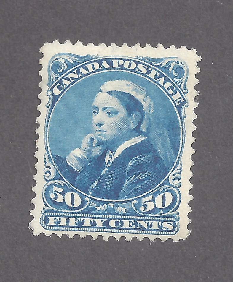 Canada # 47 Mint NH 50c Blue Widow Weeds Bs23024 | Canada, General ...