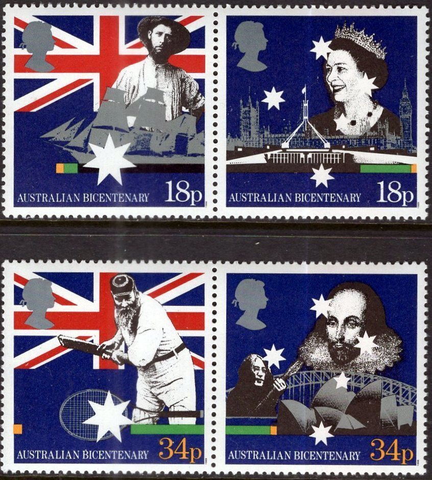 Great Britain 1988 , Australia MNH Pairs 1223a,1225a | Great Britain ...