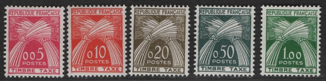 France Sc#J93-J97 M/H/VF complete set | Europe - France & Colonies ...