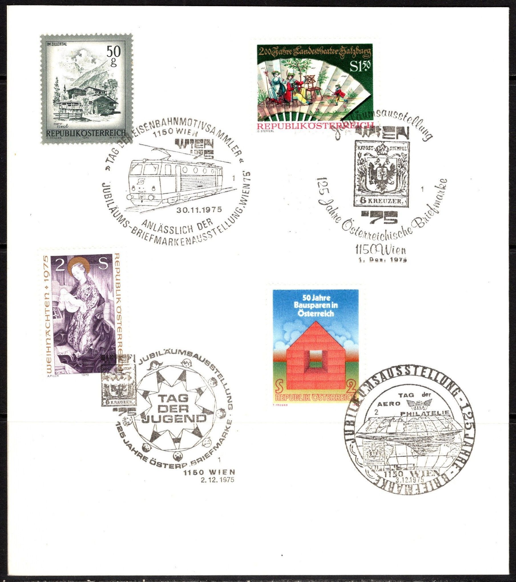 1975 Austria Commemorative Folder Vienna 75 125 Years Of Austrian ...