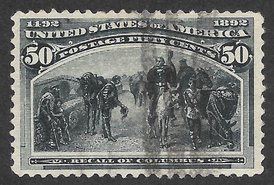 Used 1893 50c Columbian, Scott #240 | United States, General Issue ...