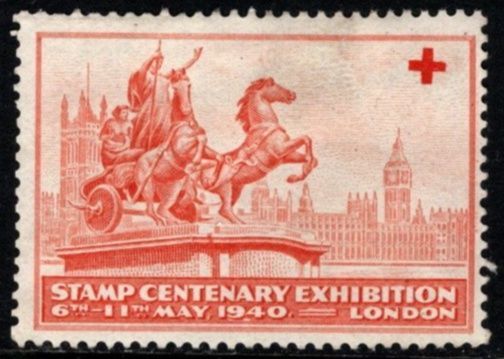 1940 Great Britain Poster London Stamp Centenary Exhibition Unused ...