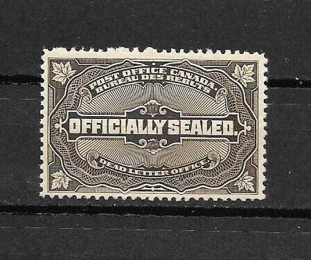 Canada-1913. Sc#Ox4, MLH. Dead Letter Office-Officially Sealed. Val ...