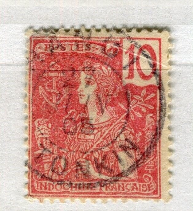 FRENCH COLONIES; INDO-CHINE early 1900s used grasset type 10c. value ...