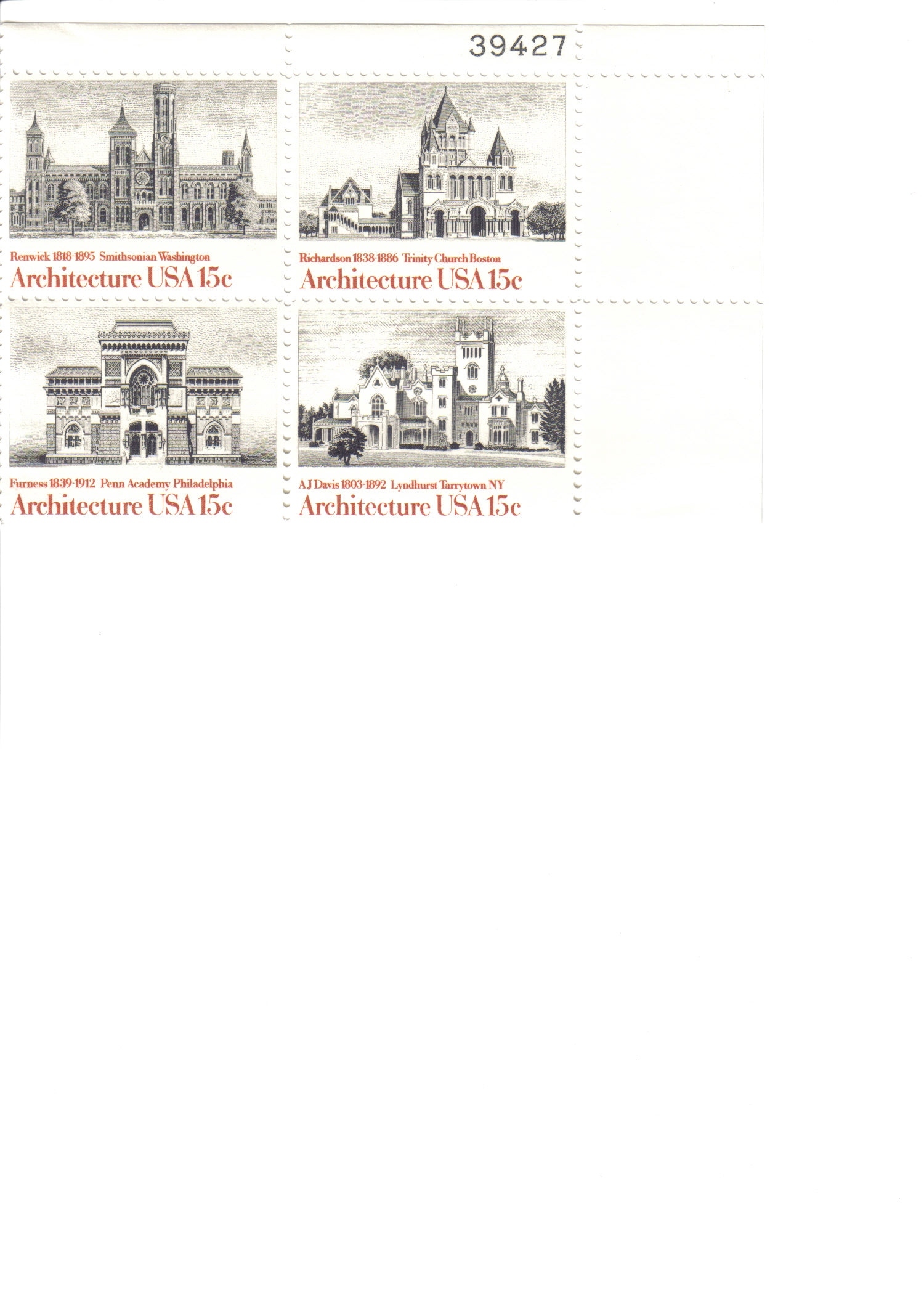 Scott US # 1838-41, MNH plate block of 4 | United States, General Issue ...