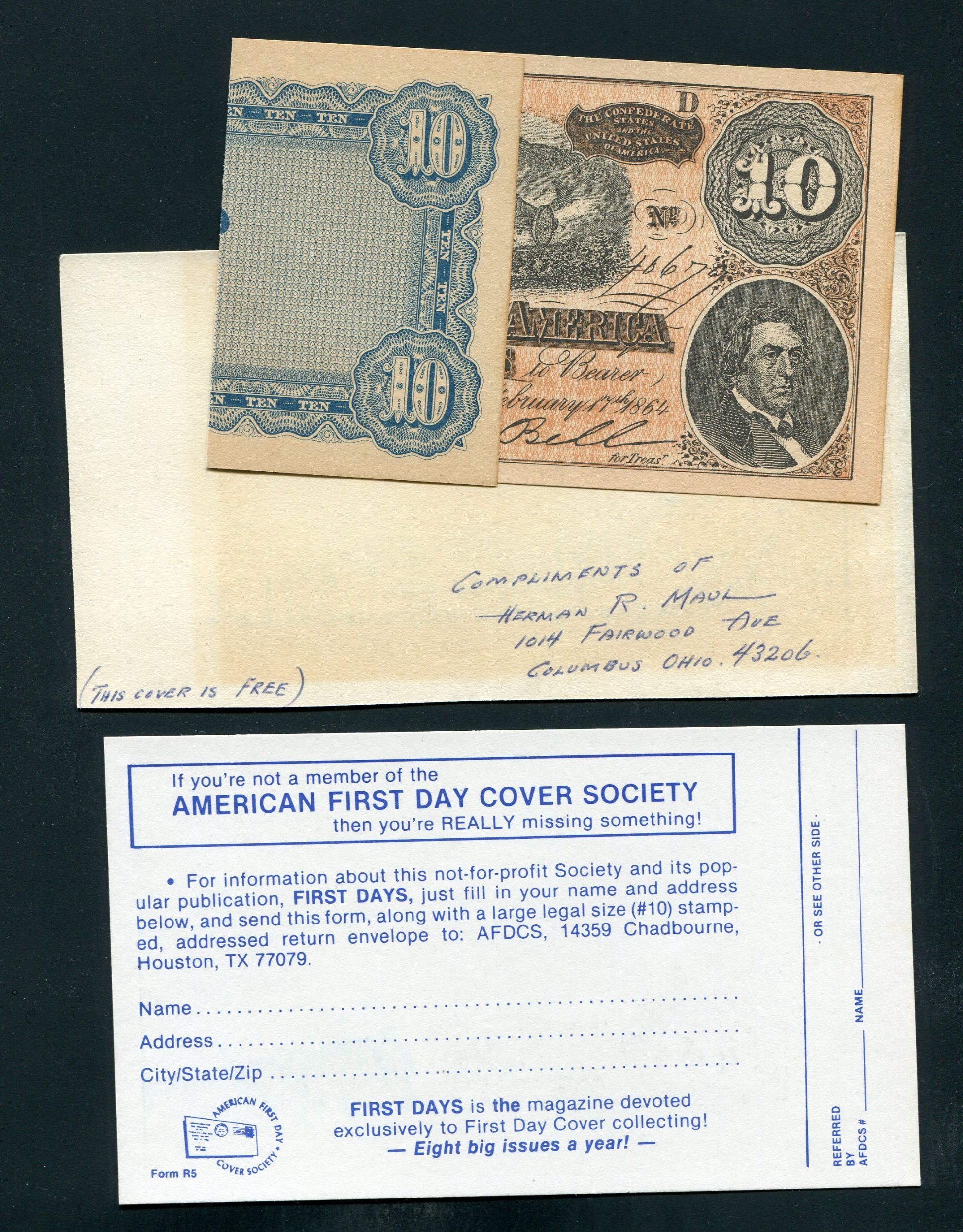 1963 Santa Claus, Indiana - Herman Maul Hand Painted FDC with Contents ...