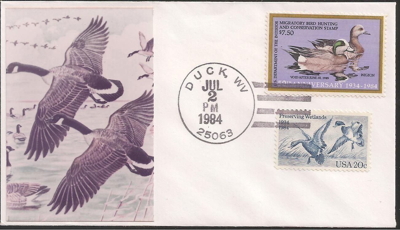 Quadracolor Plus Photo Cachet Dual Combo FDC for the 1984 Federal Duck ...