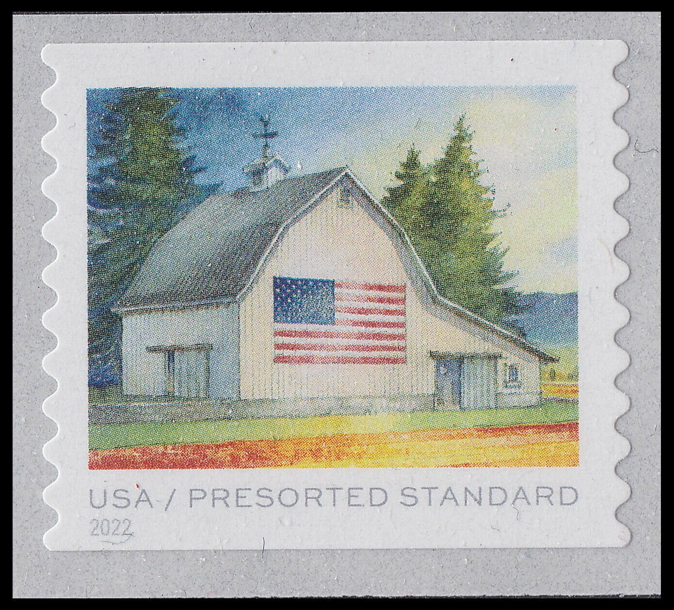 US 5686 Flags on Barns Spring presorted standard 10c coil single (1 ...