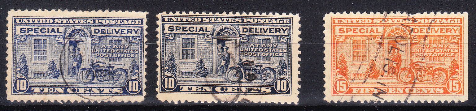 MOstamps - US Old Used Special Delivery - minor flaws (3 stamps) - Lot ...