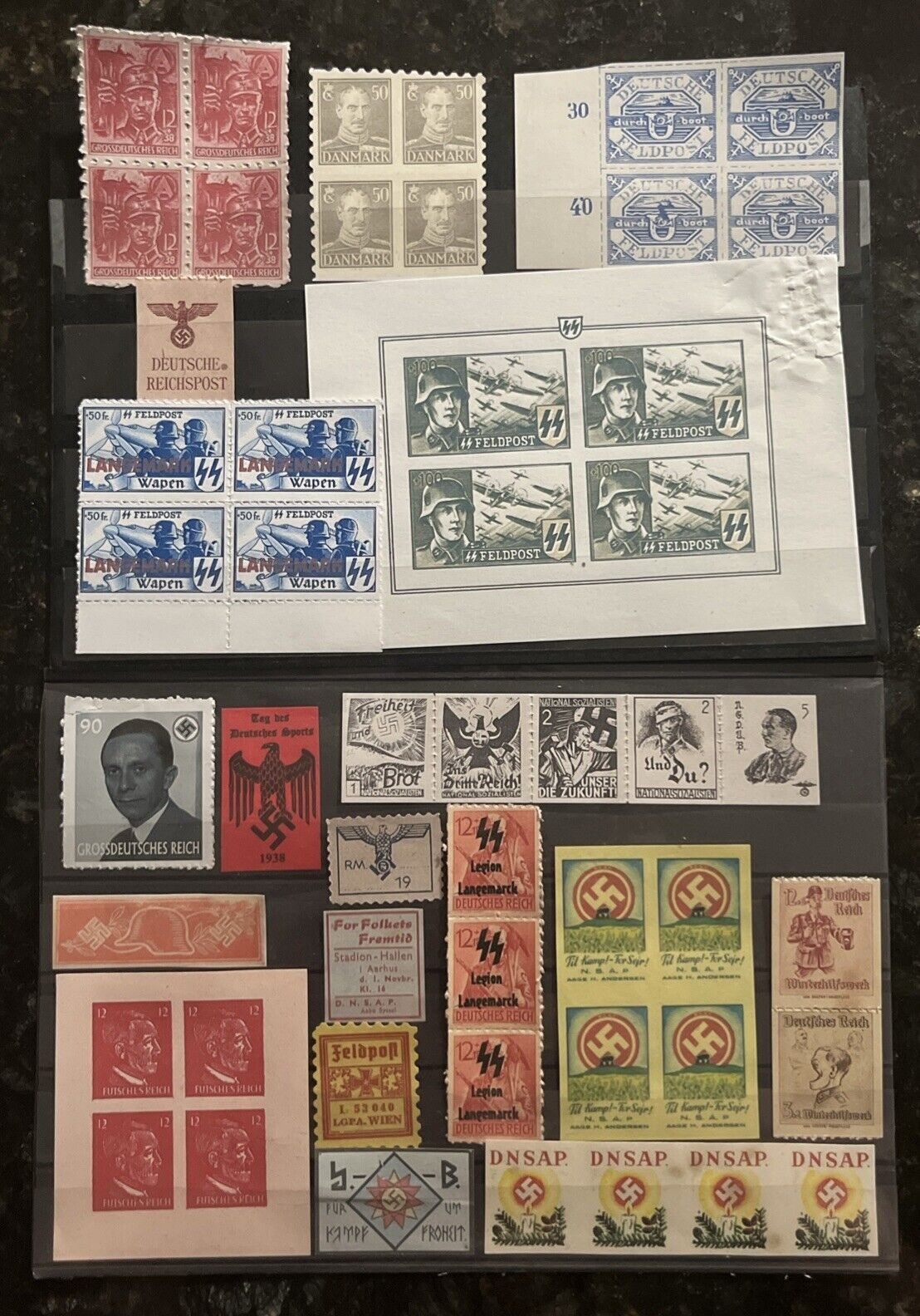 Nazi Germany Third Reich 50 pcs stamps vignettes WW2 WWII German ...