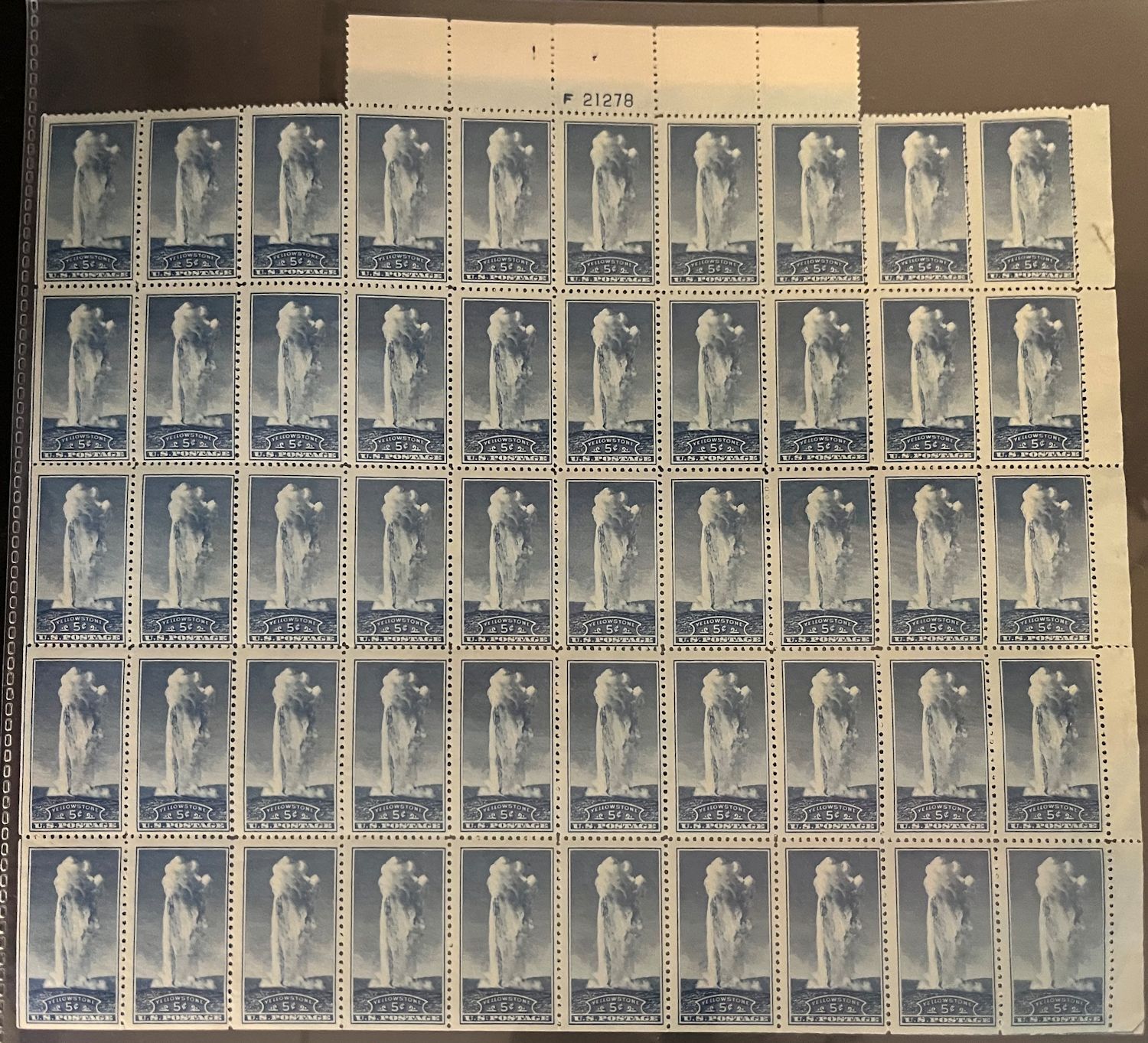 US #744 SHEET of 50, VF mint never hinged, some minor imperfections ...