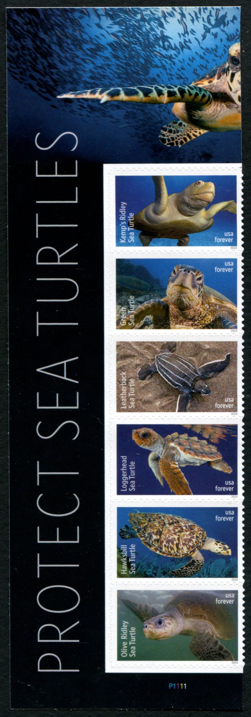 5870b US (68c) Protect Sea Turtles SA, MNH strip/6 | United States ...