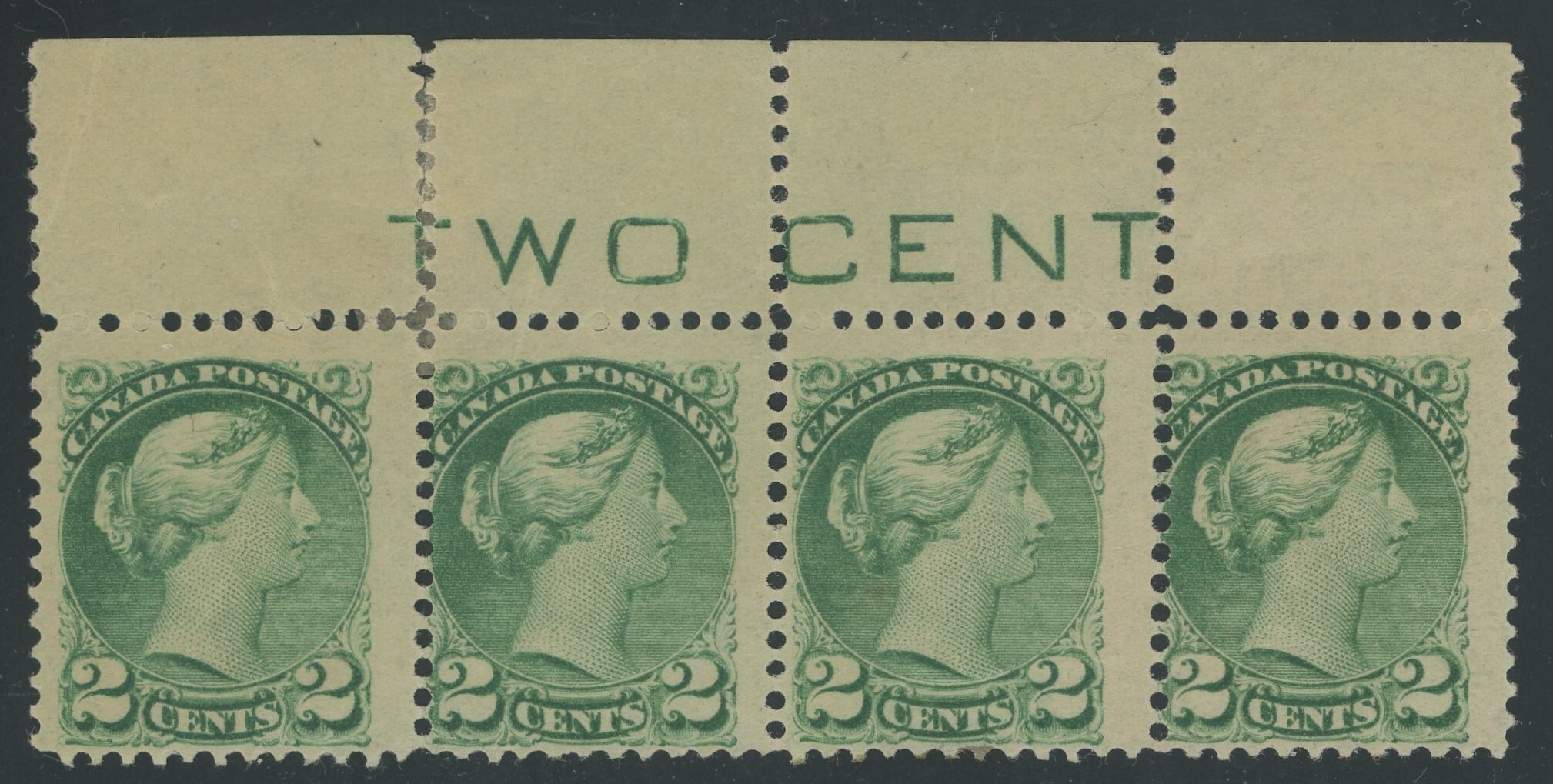 Canada 36 - 2 cent counter strip of 4 - Fine mint hinged/unhinged ...