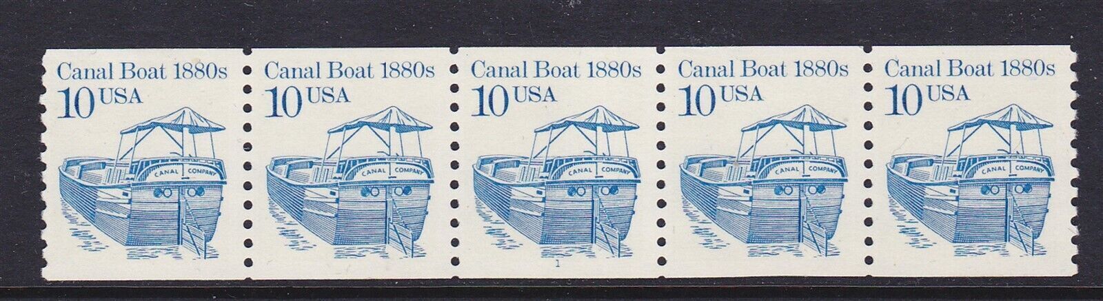 PNC5 10c Canal Boat US #2257, US 2257a, US 2257b, US 2257c Lot (4) MNH ...
