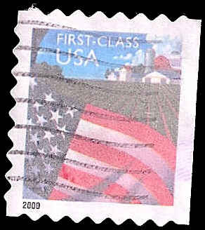 # 3450 Used Flag Over Farm | United States, General Issue Stamp / HipStamp