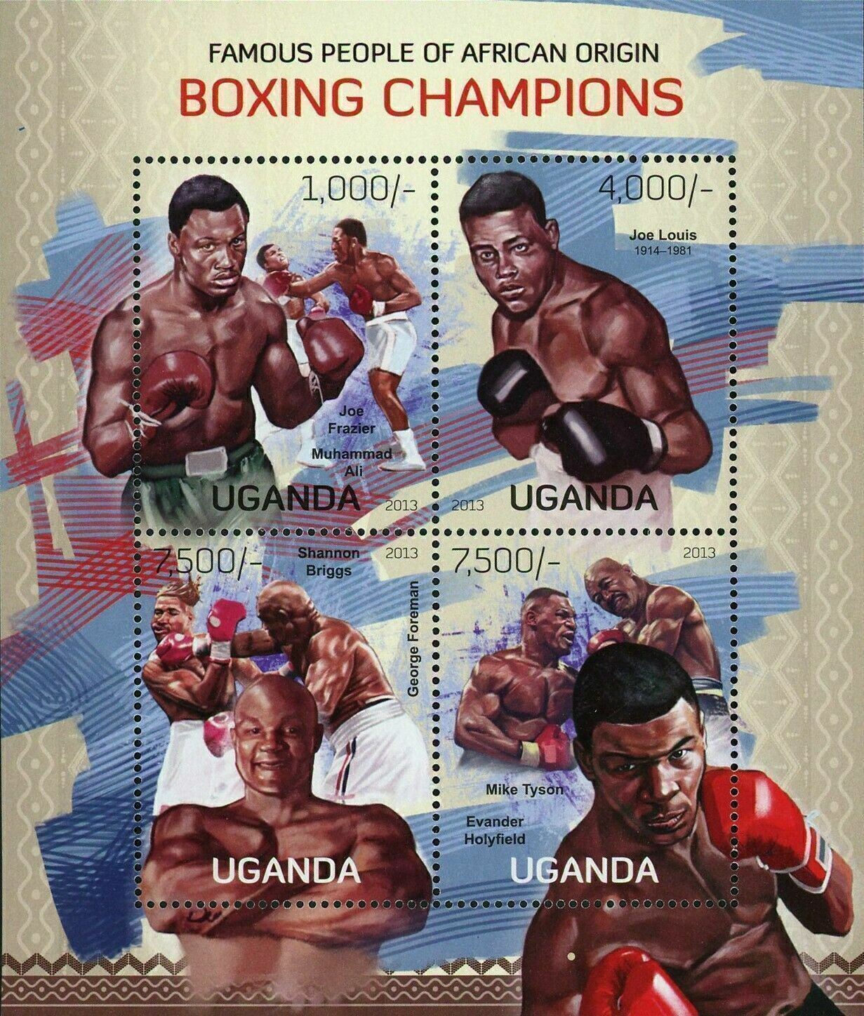 Boxing Champions Stamp Joe Frazier Muhammad Ali Joe Louis S/S MNH #3065 ...
