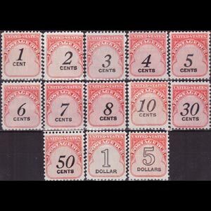 U.S.A. 1959 - Scott# J89-101 Numerals 1p-$5 NH | United States, Postage ...