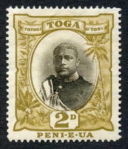 Tonga SG40 2d Die 2 M/M (Hinge remainders) Wmk Tortoises Cat 50 pounds ...