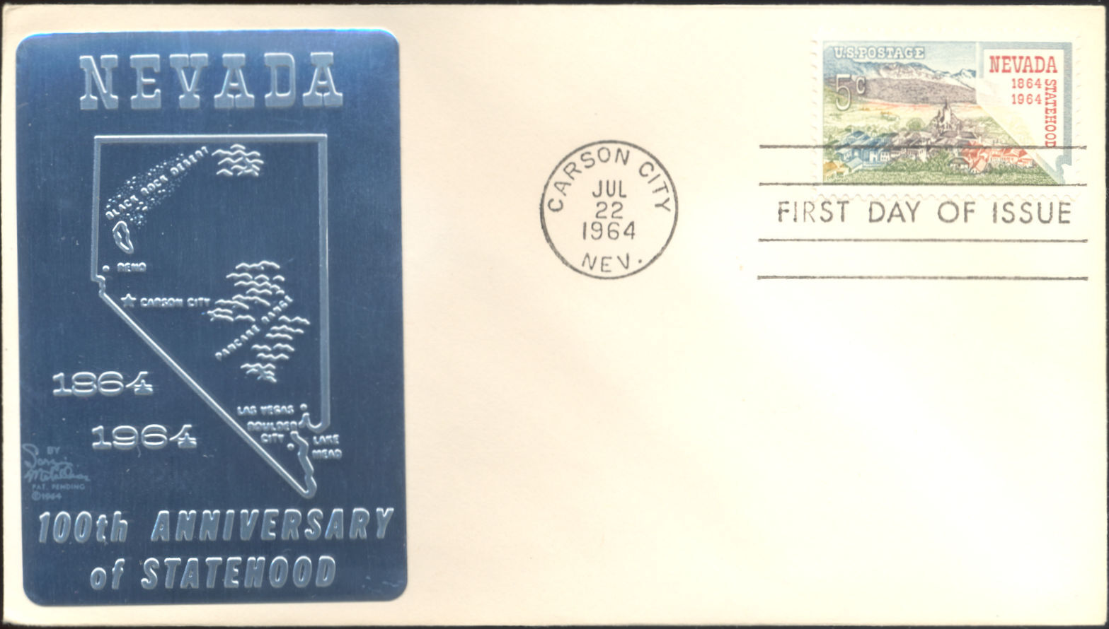 #1248 Nevada Statehood Sarzin FDC | United States, General Issue Stamp ...