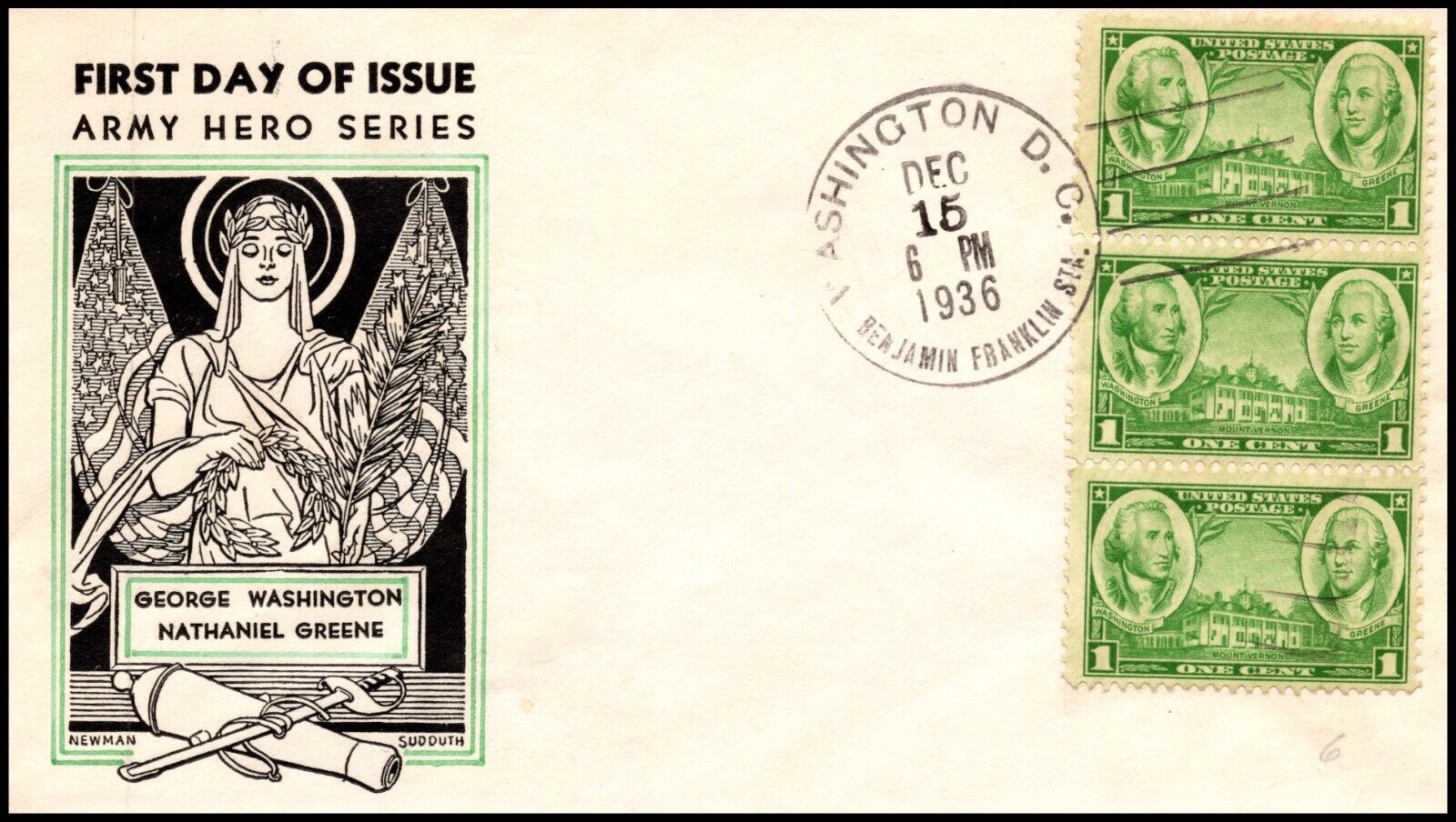 Scott 785 1 Cent Army Sudduth FDC Unaddressed Planty 785-45 | United ...