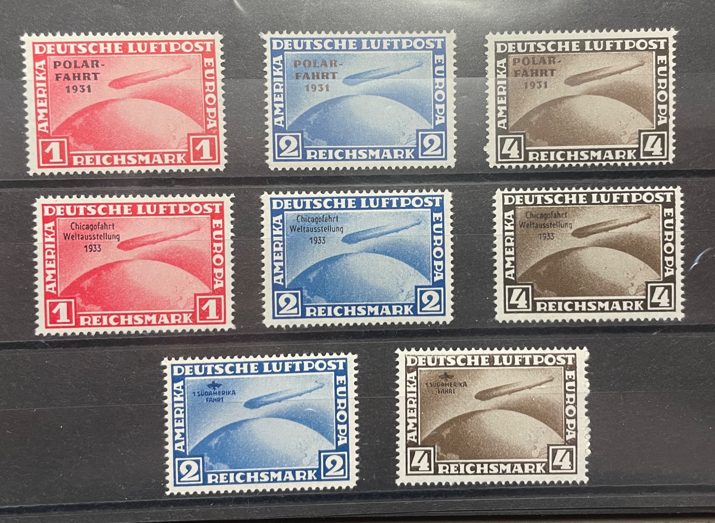 (856) Germany 1930-33 : Sc# C38-C45 3x Full Sets - MNH VF Reprints ...