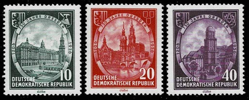 DDR 1956,Sc.#291-293 MNH 750Years Dresden | Europe - Germany & Colonies ... DDR 1956,Sc.#291-293 MNH 750Years Dresden | Europe - Germany & Colonies ...