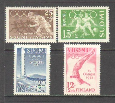 FINLAND Sc# B110 - B113 MH FVF Set4 Olympic Games | Europe - Finland ...
