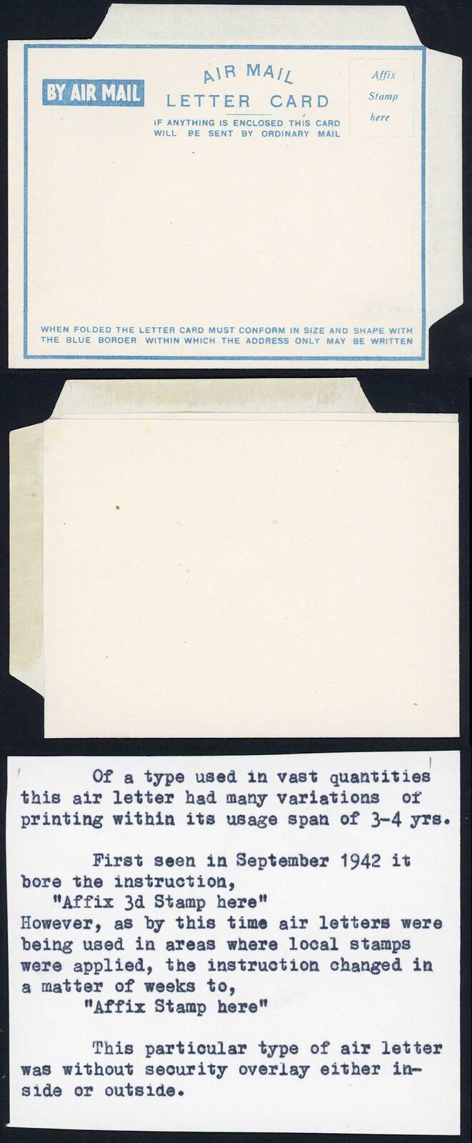 WWII Airmail Letter Mint Affix Stamp Here | Worldwide - Other, Stamp ...