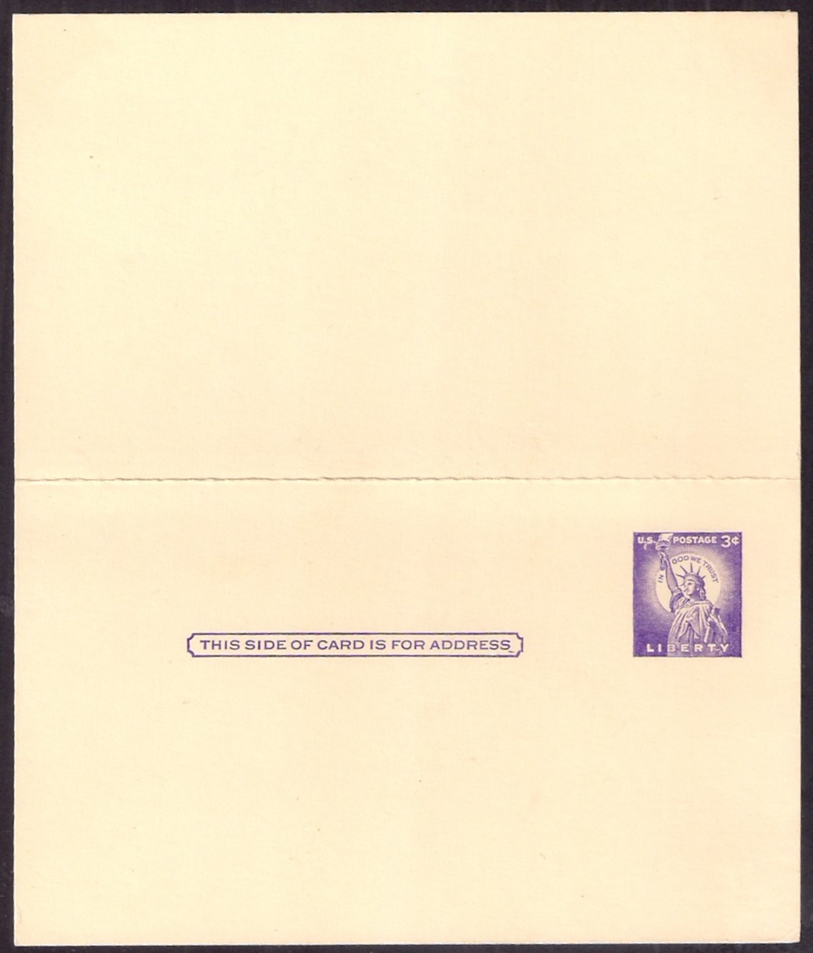 Paid Reply CARD w/ variety #UY17 dot after "S" in "ADDRESS" interesting ...