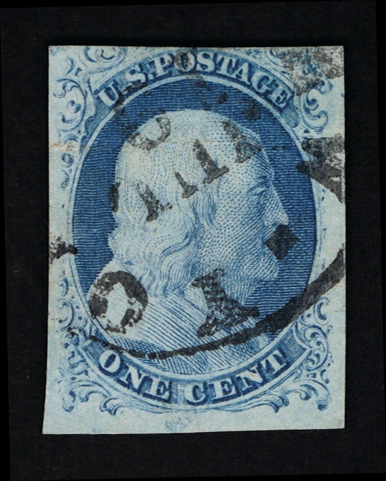Very Affordable Genuine Scott #7 Vf-Xf Used Type-Ii Blue 1857 Benjamin ...