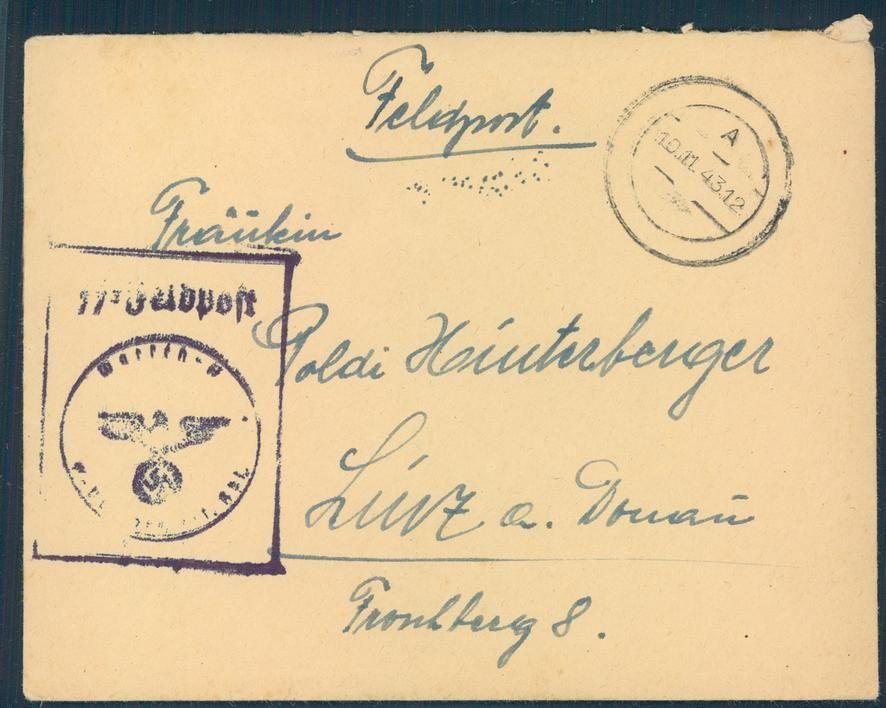 Waffen SS 3rd Reich Pol Art Abt WWII Feldpost Cover G48062 | Worldwide ...
