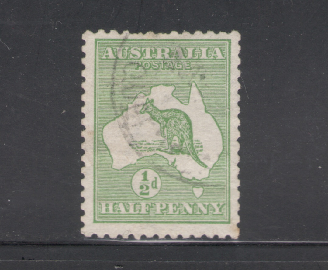 Australia 1913 Kangaroo and Map 1/2p Scott # 1 Used / HipStamp
