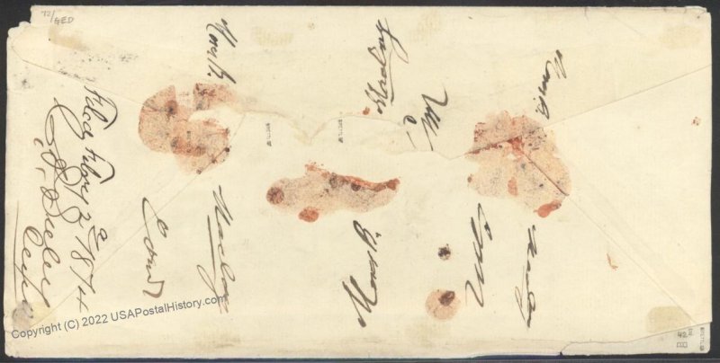 USA 1874 New York to Napa City 3x 12c Purple Clay Cover Expertized ...