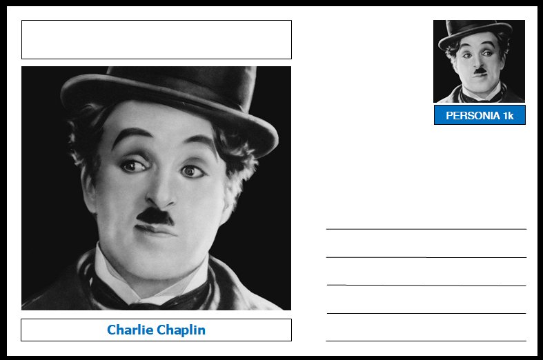 Personalities - souvenir postcard (glossy 6" x 4" card) - Charlie ...