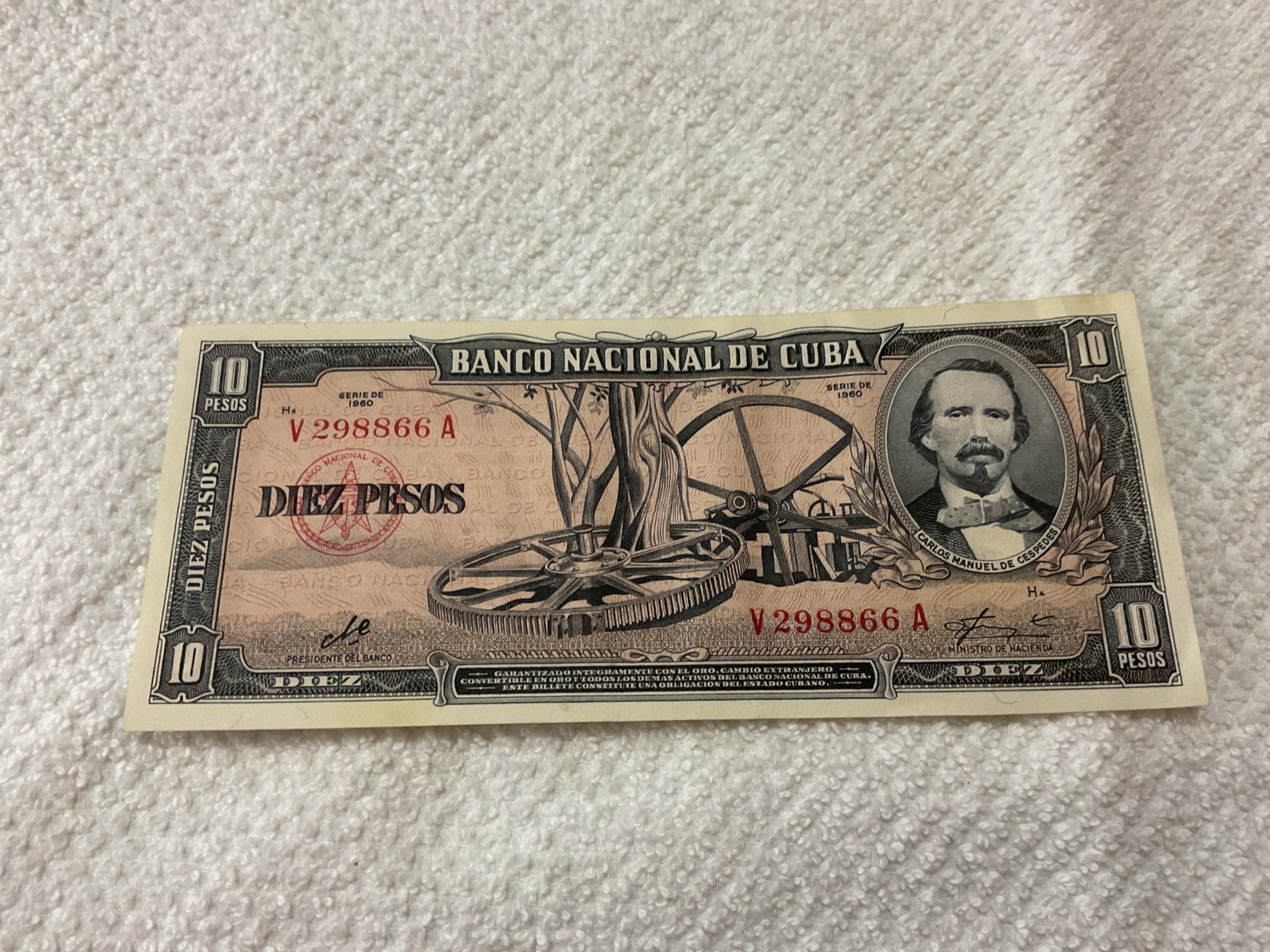 Cuba-1960-Che Guevara Signed-10 Pesos-Banco Nacional-Banknote ...