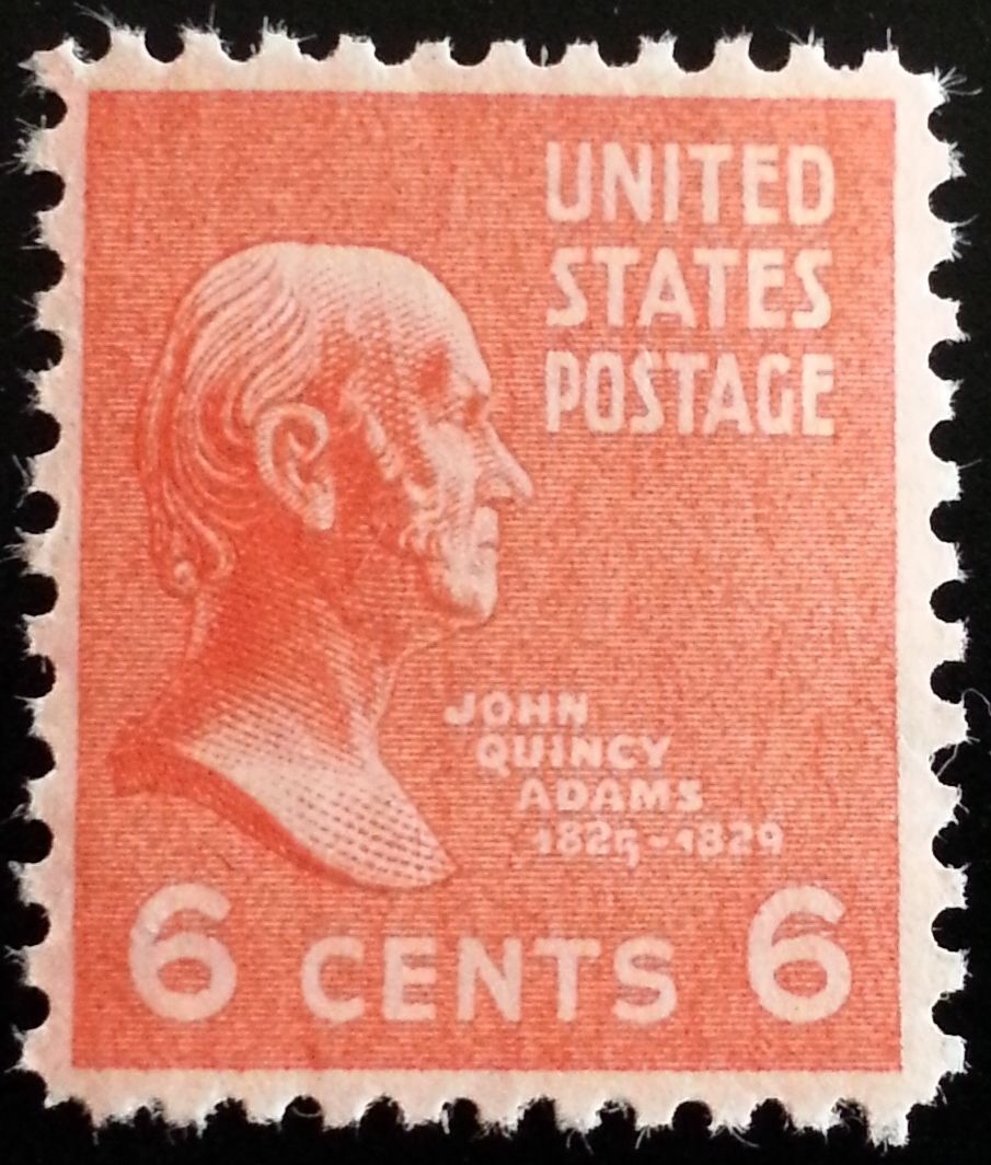 United States; #811 John Q Adams 6c 1938; Mint Never hinged MNH s10 ...
