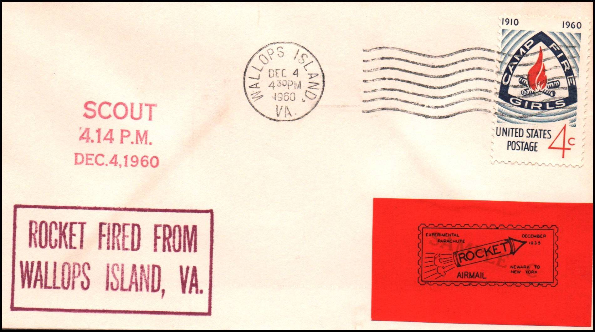 US Scout Rocket Fired from Wallops Island,VA 1960 Cover | United States ...
