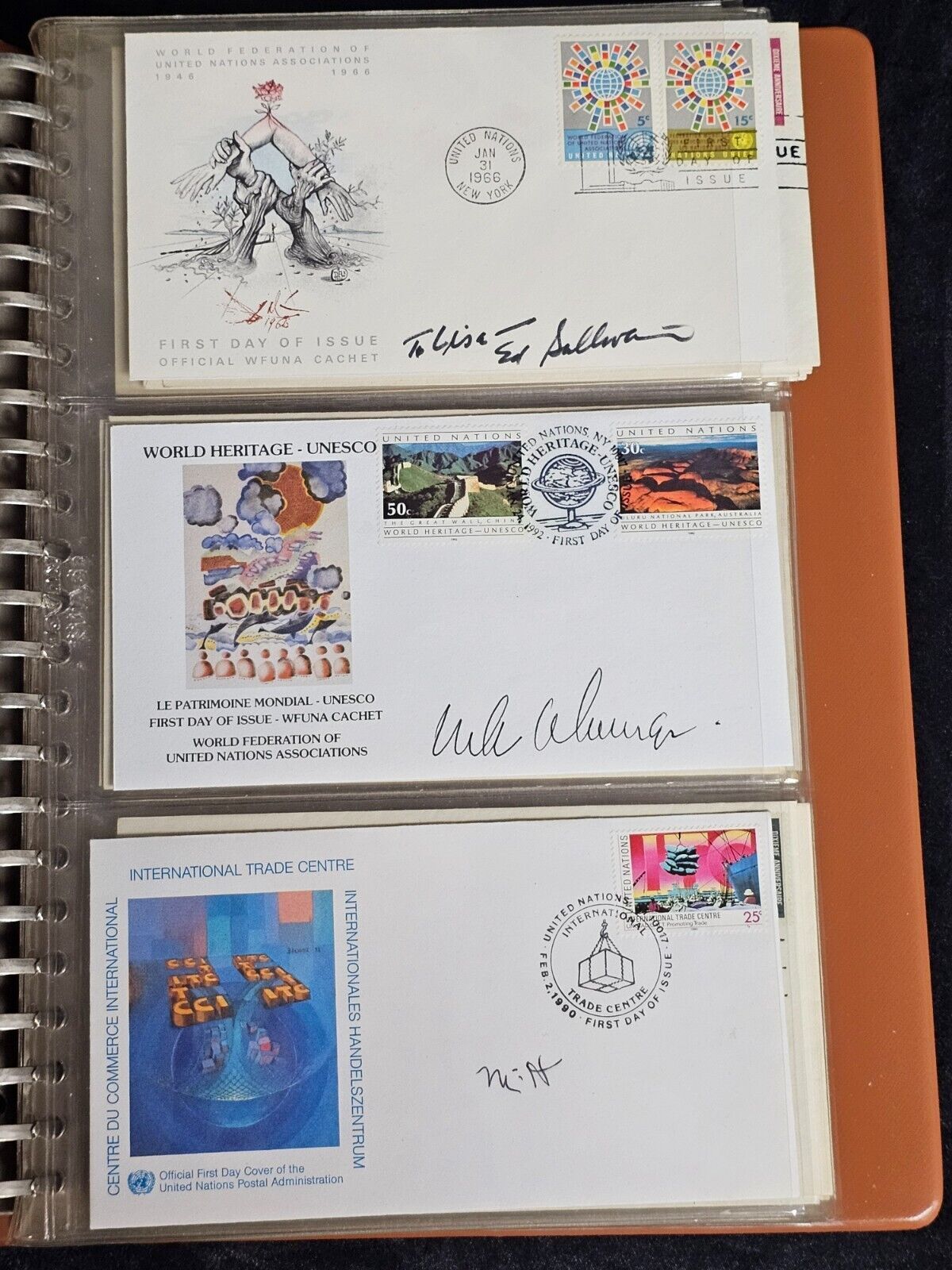 UN Stamps Collection Lot of 60 First Day Covers FDC with Artist ...