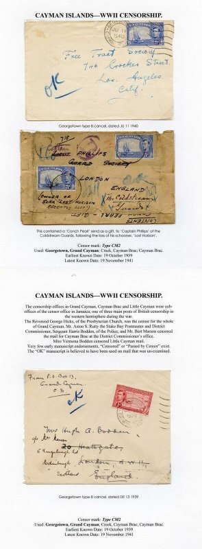 Cayman Is Three covers with WWII Censorship marks | Caribbean - Cayman ...