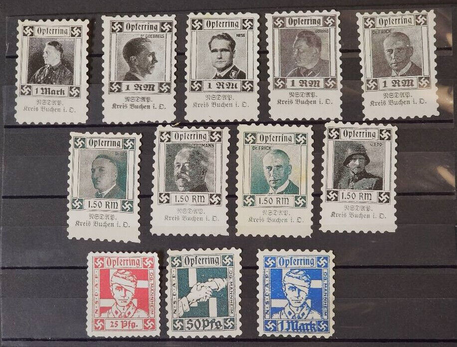 Nazi Germany Third Reich Opferring Stamps set WW2 WWII German | Europe ...