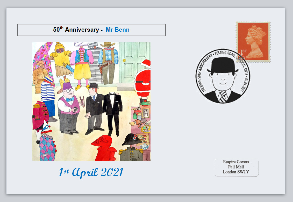 GB 2021 50th anniversary mr benn cartoons children postal card #4 ...