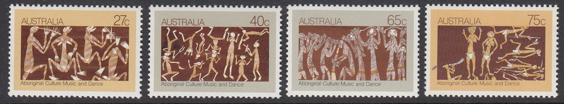 Australia 853-6 Aboriginal Bark Paintings mnh | Australia & Oceania ...