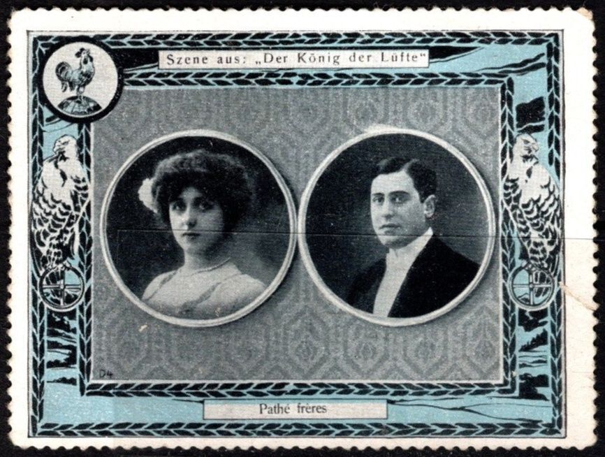 Vintage Germany Poster Stamp Scene From: "The King of the Skies" Pathé ...