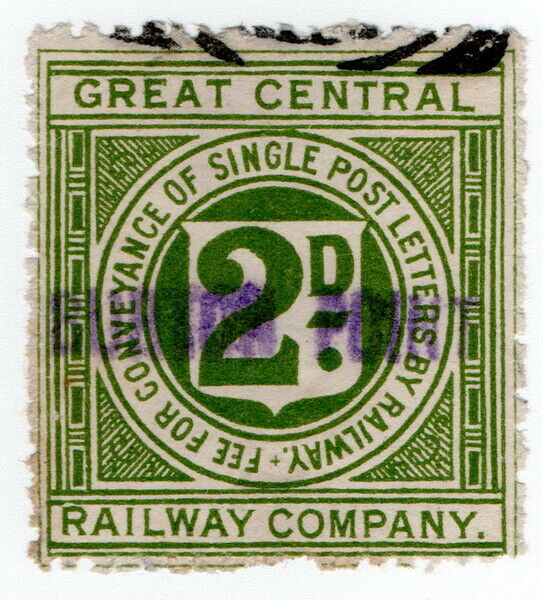 (I.B) Great Central Railway : Letter Stamp 2d (Burton Point) / HipStamp