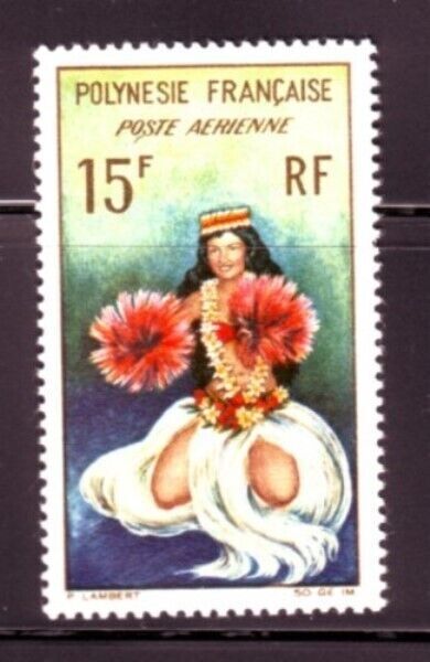 French Polynesia Sc C30 NH Issue of 1964 - Dancer | Europe - France ...
