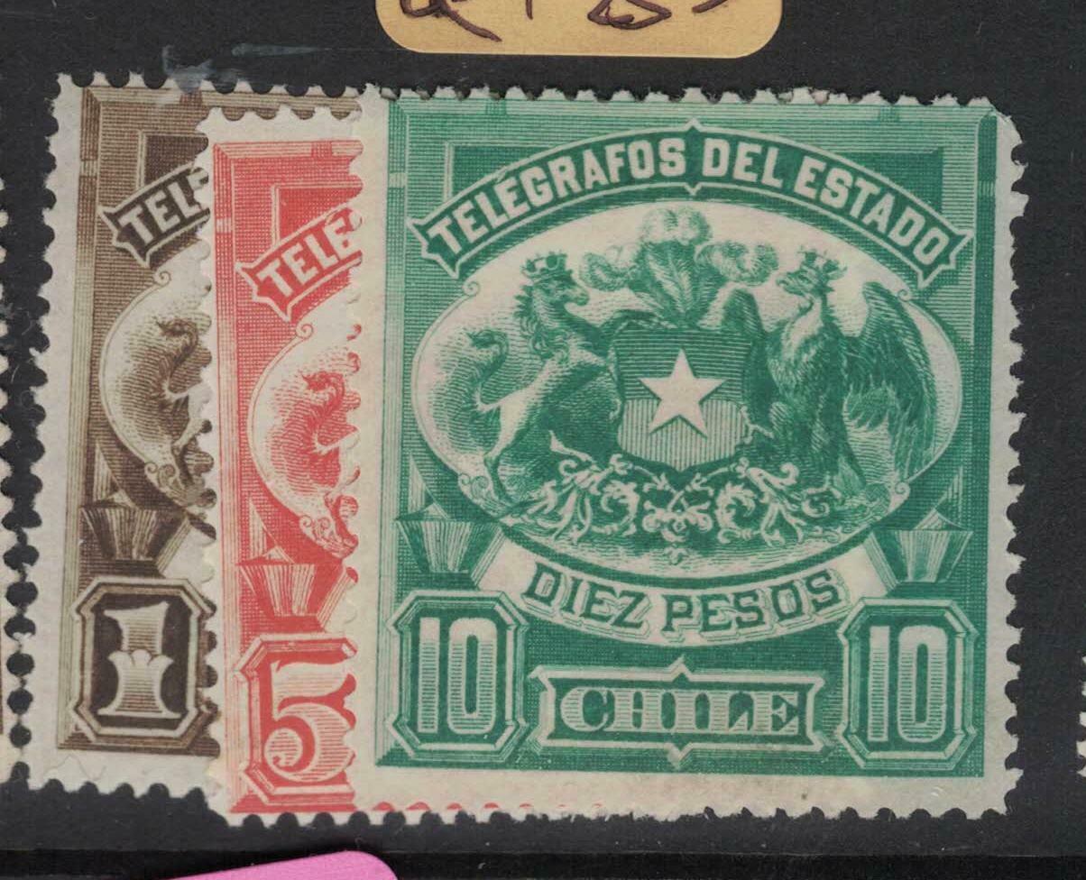 Chile Telegraph Stamps three Values MOG (9fbc) | Central & South ...