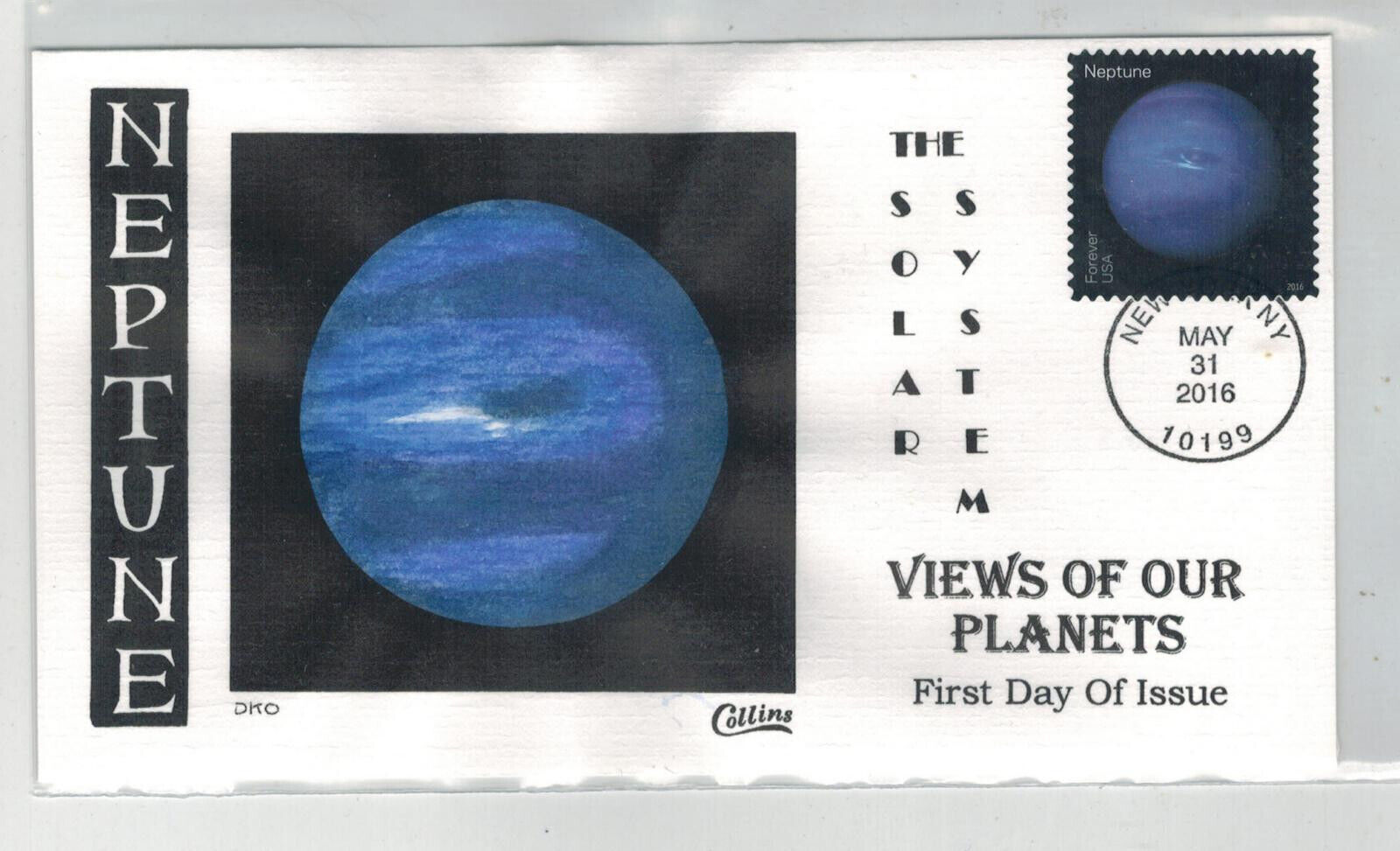 2016 Collins Handpainted Space Views of OUR Planets & Solar System ...