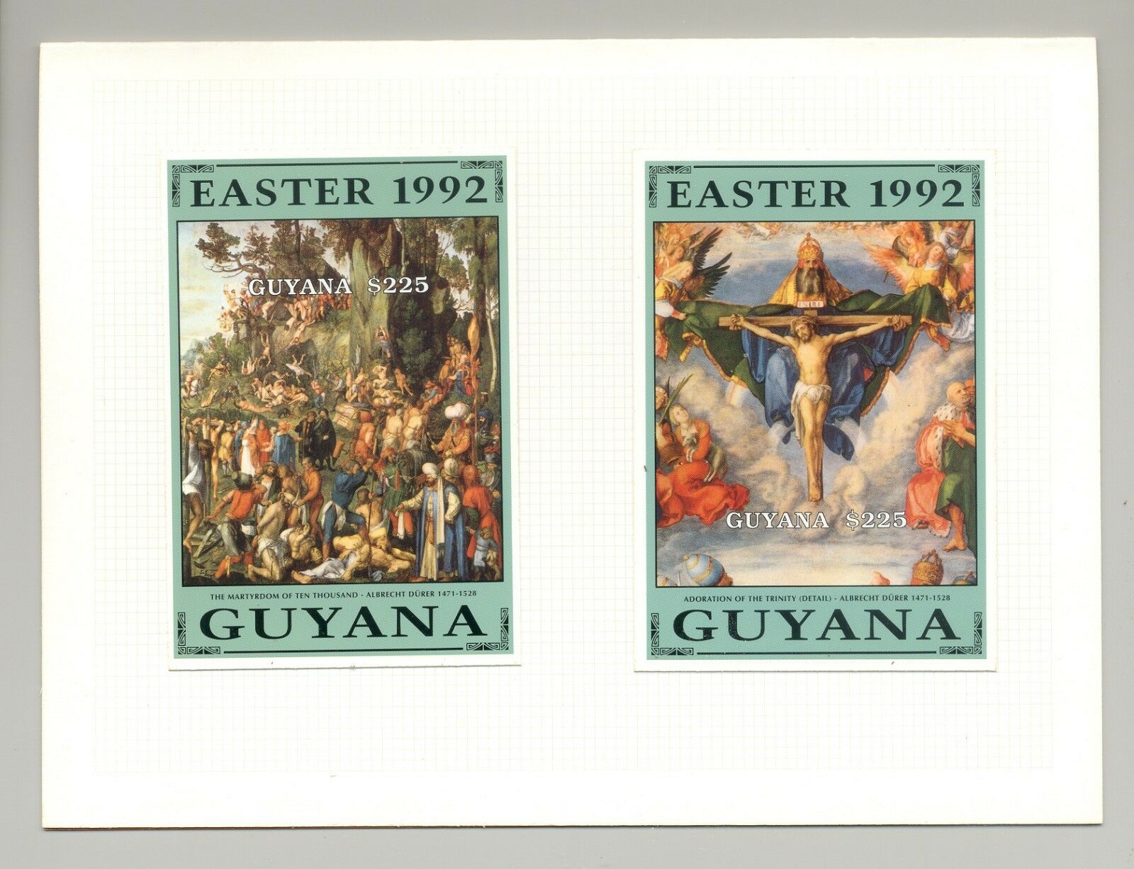 Guyana #2558-2567 Easter, Art, Durer 8v & 2v S/S Imperf Chromalin ...